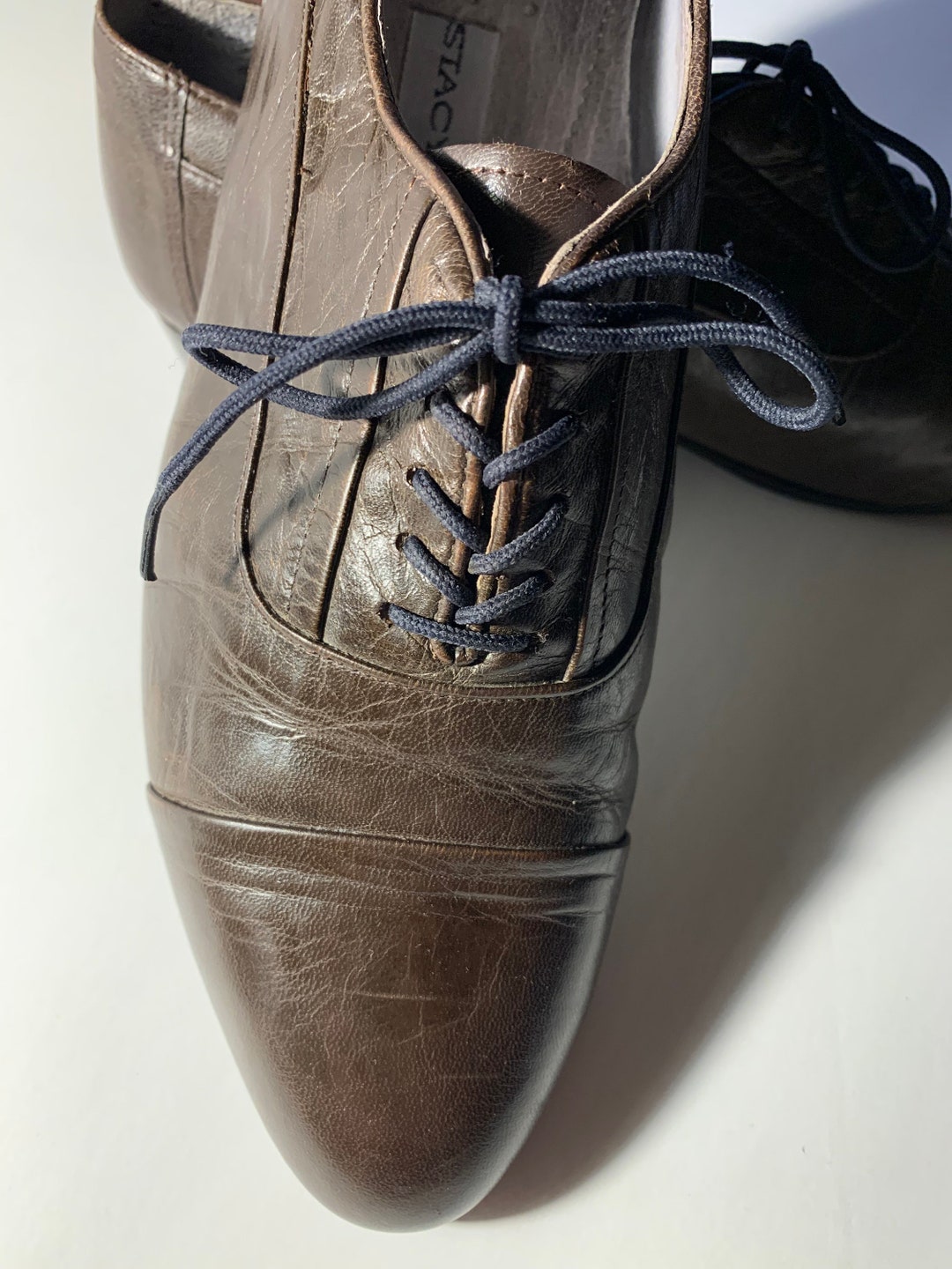 1980s STACY ADAMS Leather Oxfords: New Wave Style, Size 9.5M - Etsy