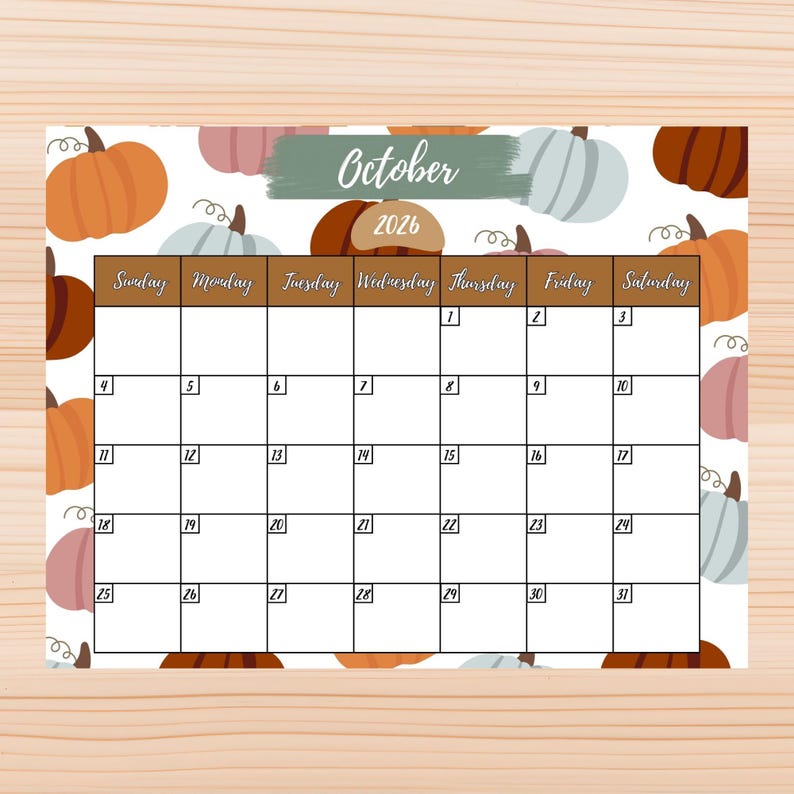Boho Printable Calendar 2026 | Cozy Monthly Planner | Modern Themed ...