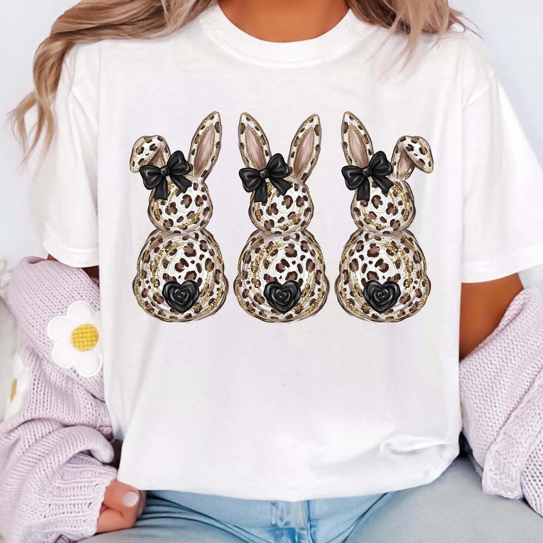 Easter Png, Leopard Easter Bunny Hand Painted Brushstroke Png, Girly ...