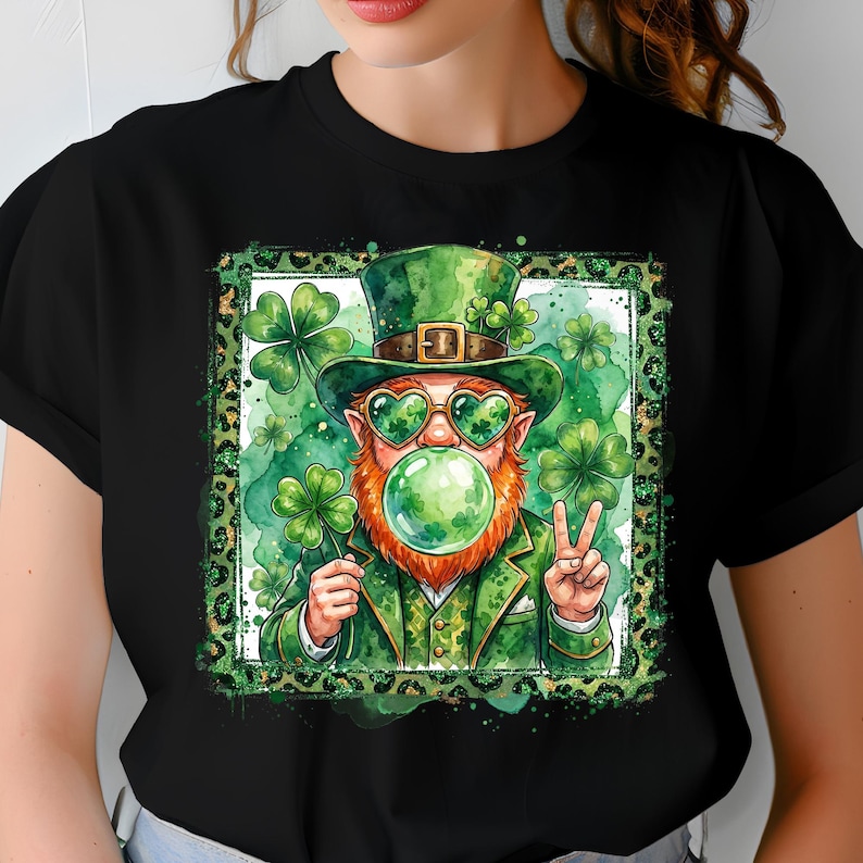 St. Patrick's Day PNG, Leprechaun Blowing Bubble Gum PNG, Funny ...