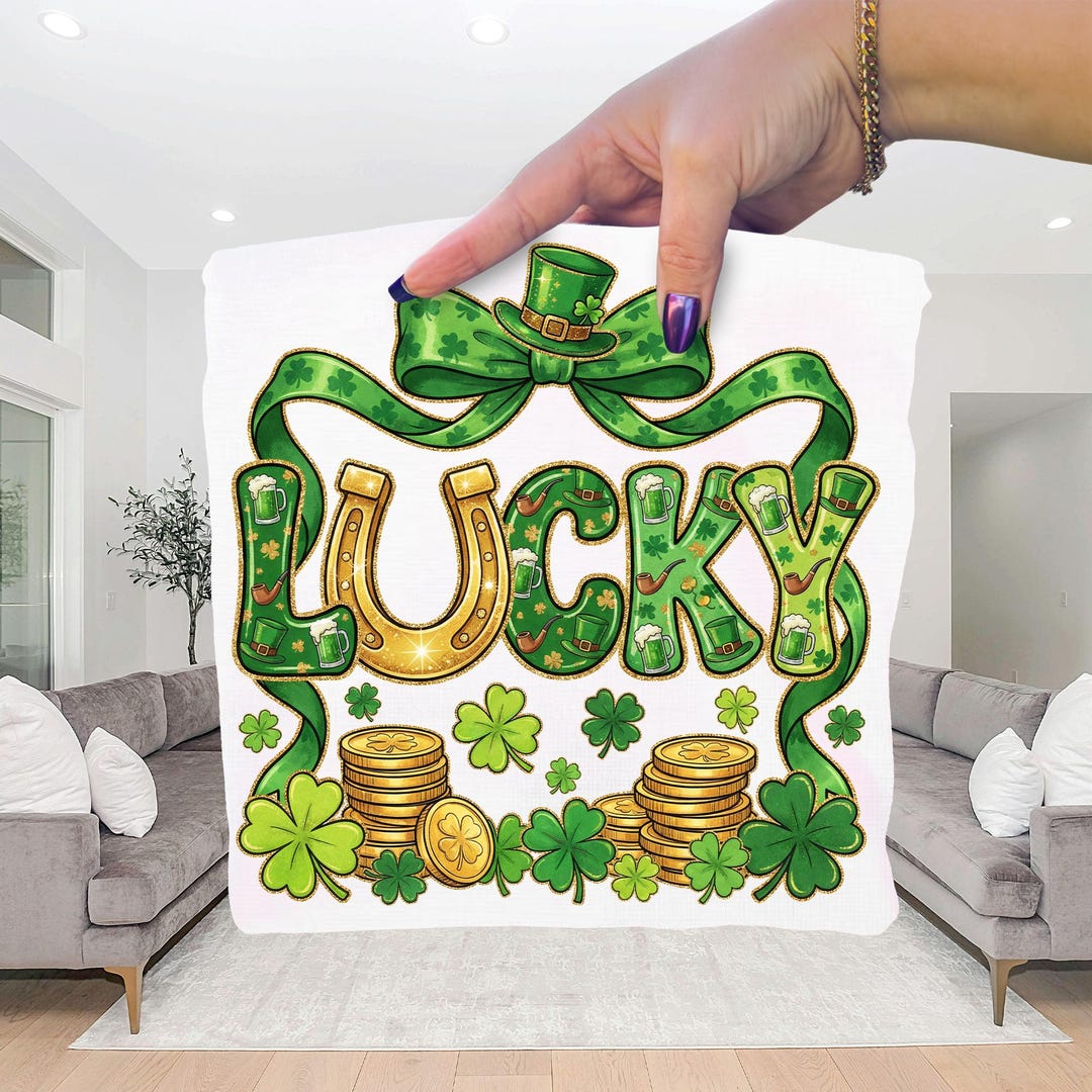 Lucky Png, Saint Patrick Bow Png, Lucky Mama Png, St Patricks Coquette ...