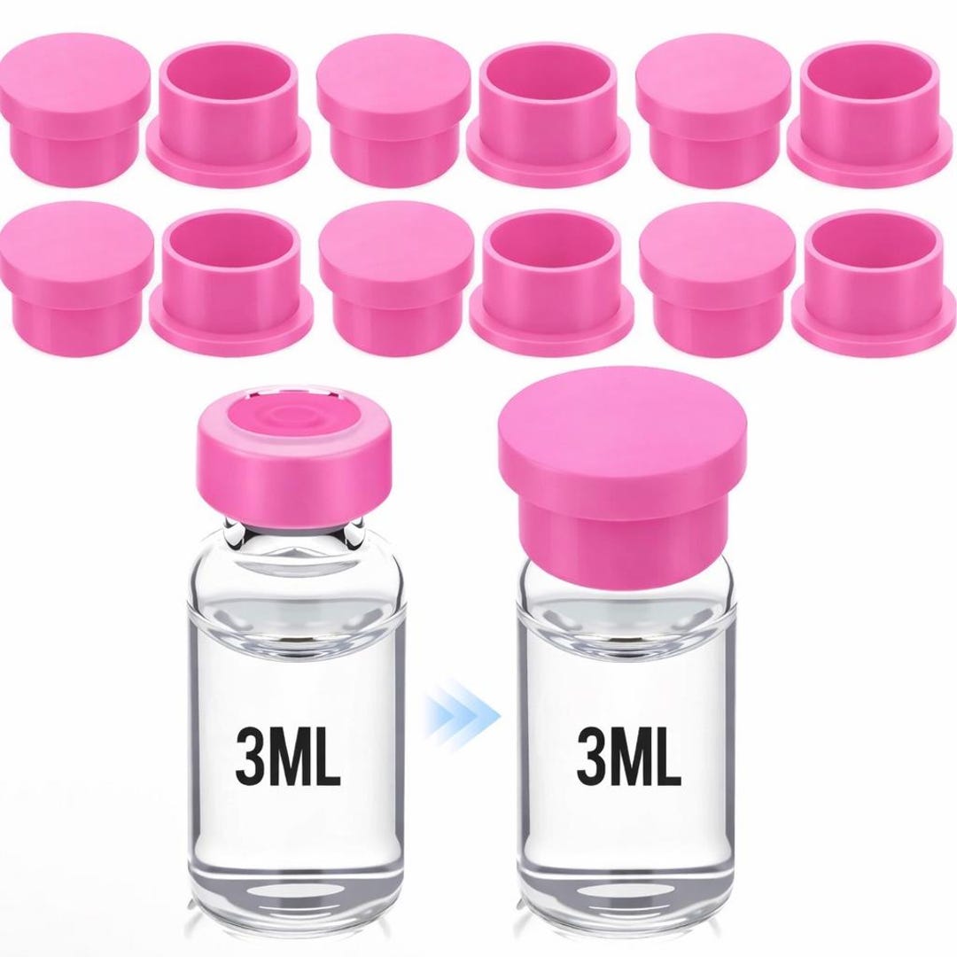 Pink Vial Caps for 3ML Glass Vials | Flip-off Replacement Caps | Pack ...