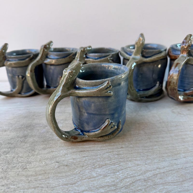 Funky Green Ceramic Mug - Etsy