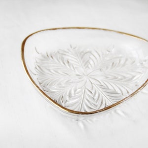 Gold Rim Glass Trinket Dish Vintage Key Dish Glass Candy - Etsy