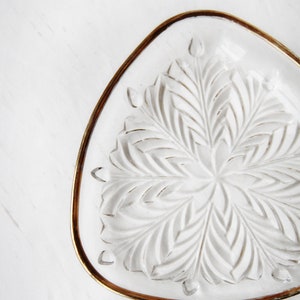 Gold Rim Glass Trinket Dish Vintage Key Dish Glass Candy - Etsy