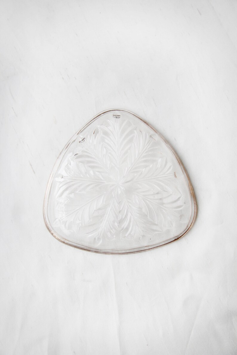 Gold Rim Glass Trinket Dish Vintage Key Dish Glass Candy | Etsy