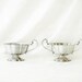 Silver Cream Sugar Set Vintage Metal Coffee Service Set - Etsy