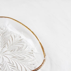 Gold Rim Glass Trinket Dish Vintage Key Dish Glass Candy - Etsy