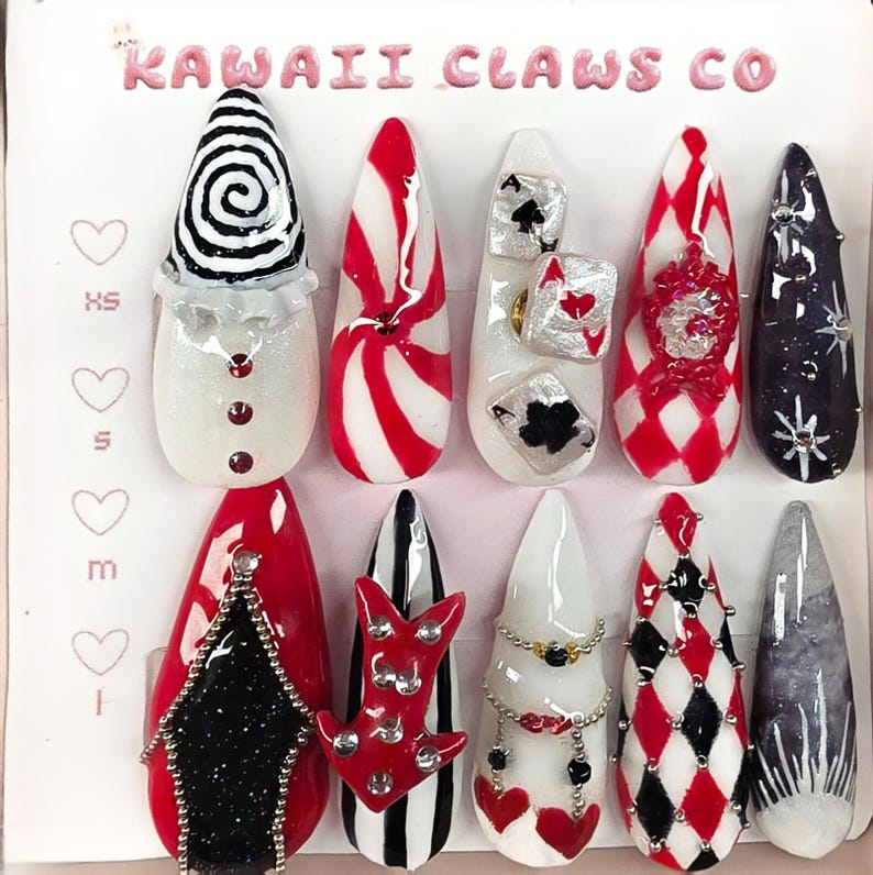 Circus Spinning Charms NFC Nails - Etsy