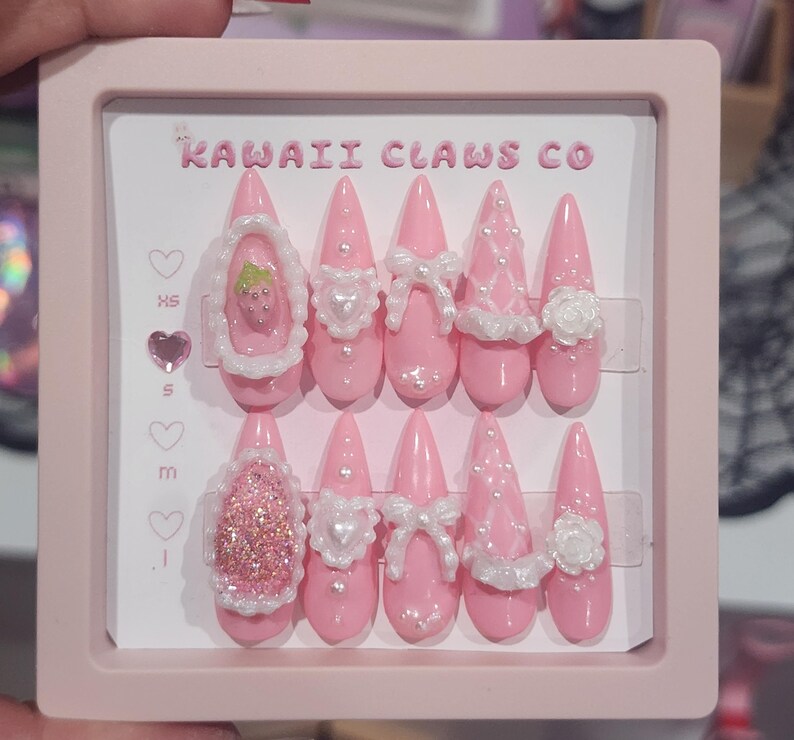 Cake Press on Nails With NFC Chip - Etsy