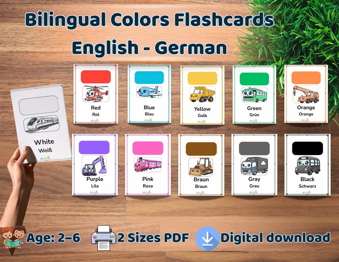 Bilingual Colors Flashcards: English and German Letters - PDF ...