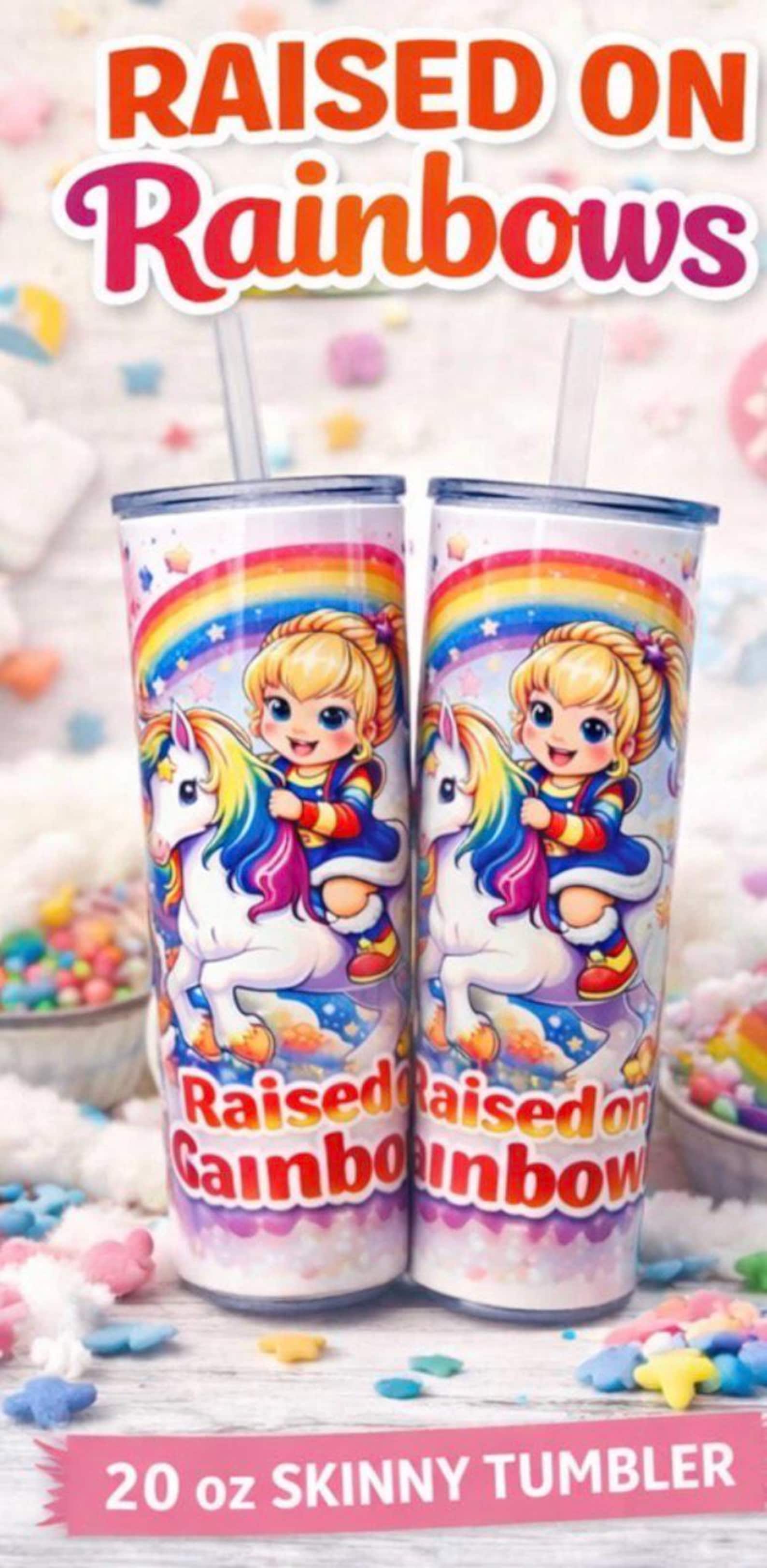 Rainbows Sublimation Sheet for 20oz Straight Tumbler – Ready to Press ...
