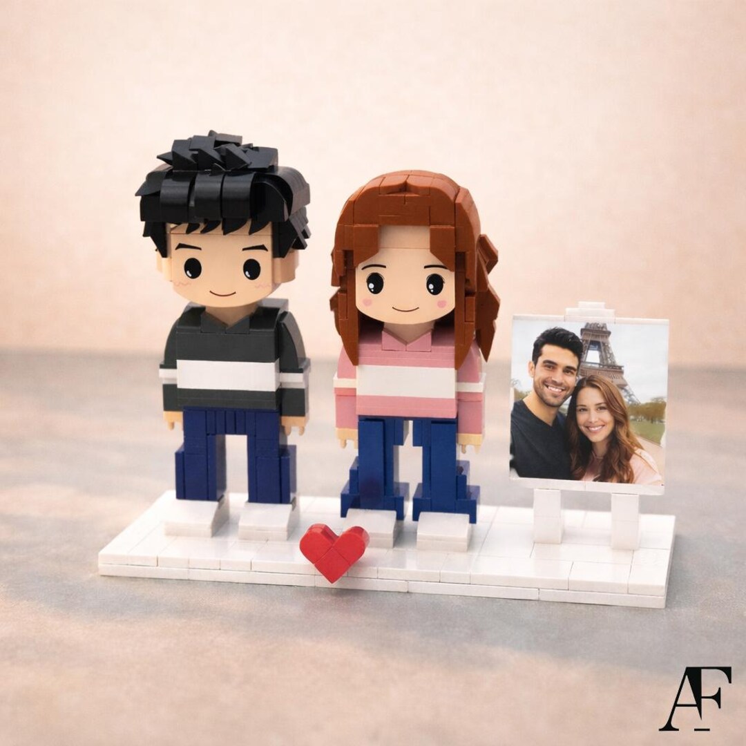 Custom LEGO Style Couples Brick Figure From Photo | Valentines Day Gift ...