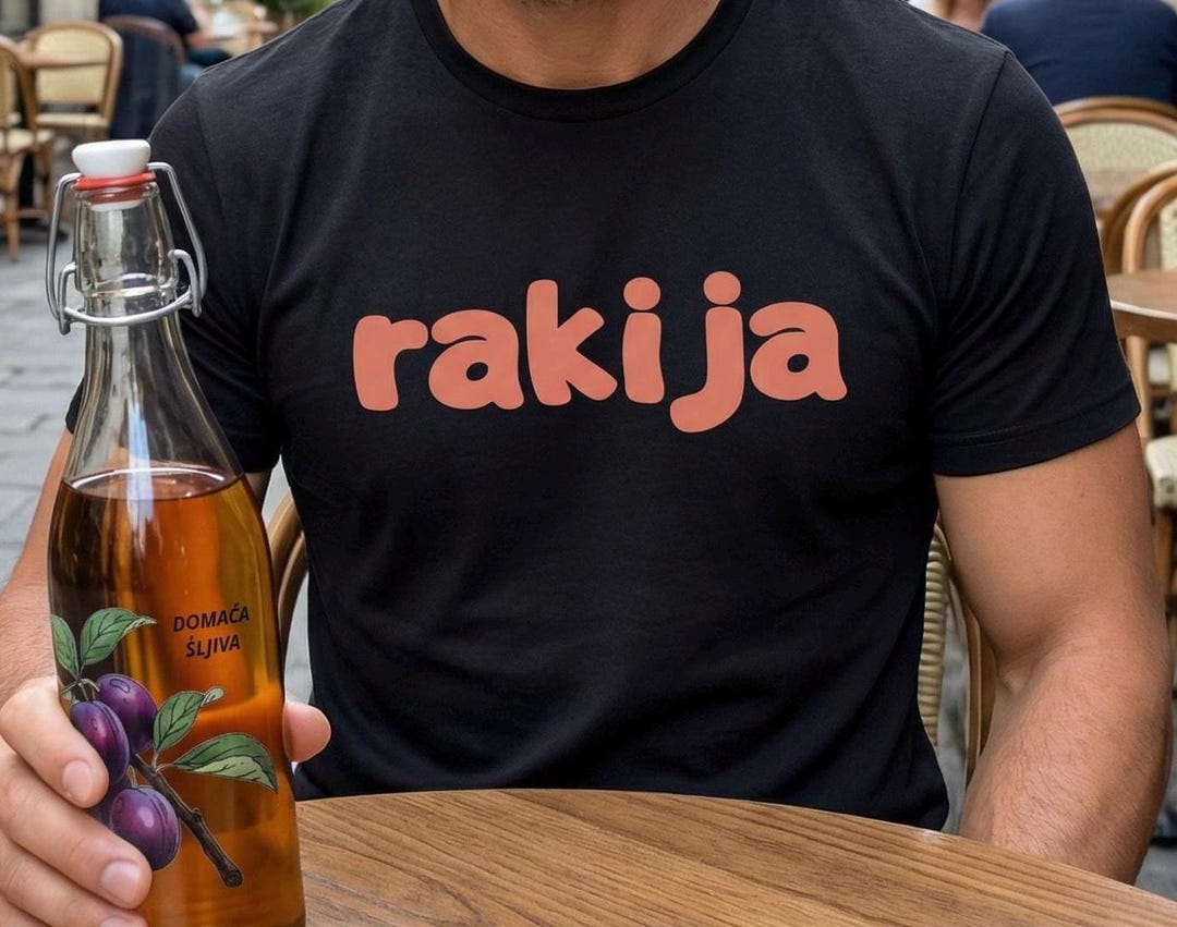 Rakija Shirt, Balkan Pride T-shirt, Croatian Bosnian Slavic Humor Tee ...