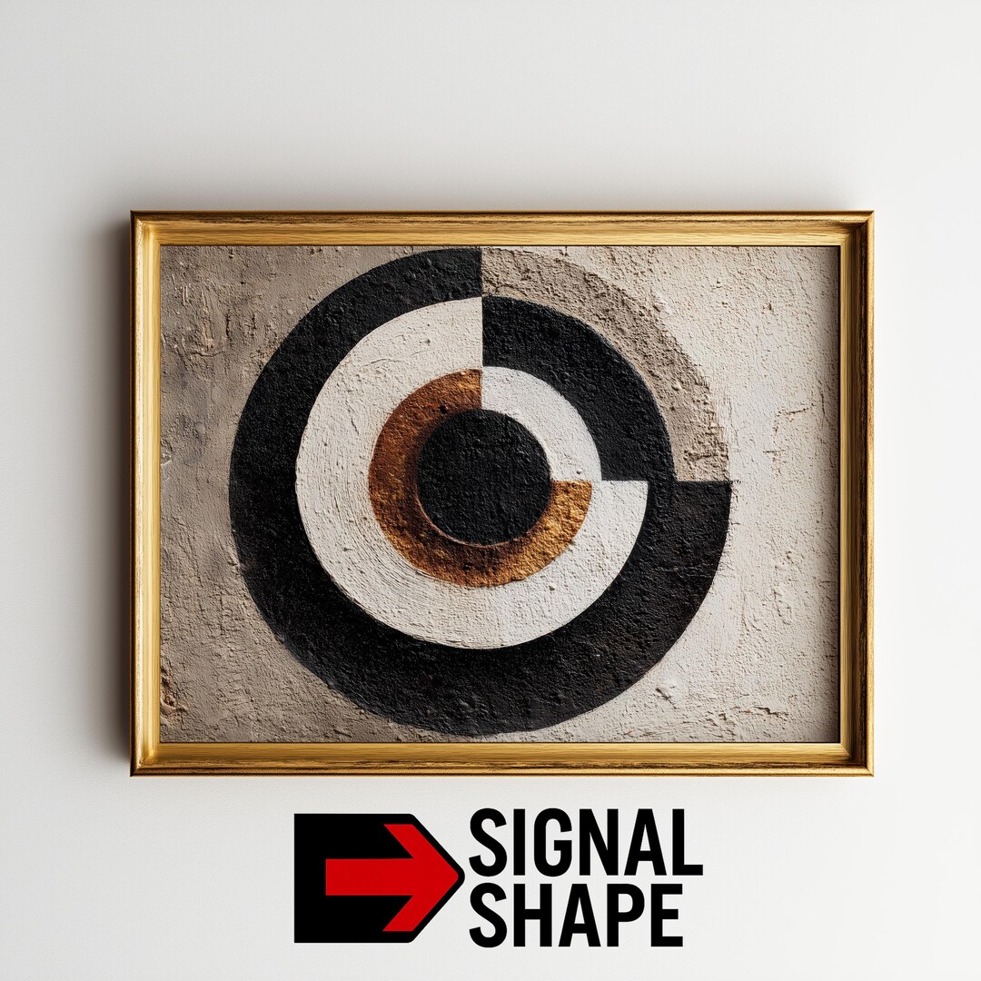 Concentric Arcs Neutral Printable Wall Art, Minimalist Mid-century ...