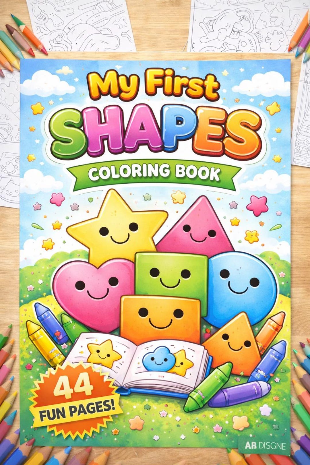 My First Shapes Coloring Book for Kids Printable Preschool Shapes ...