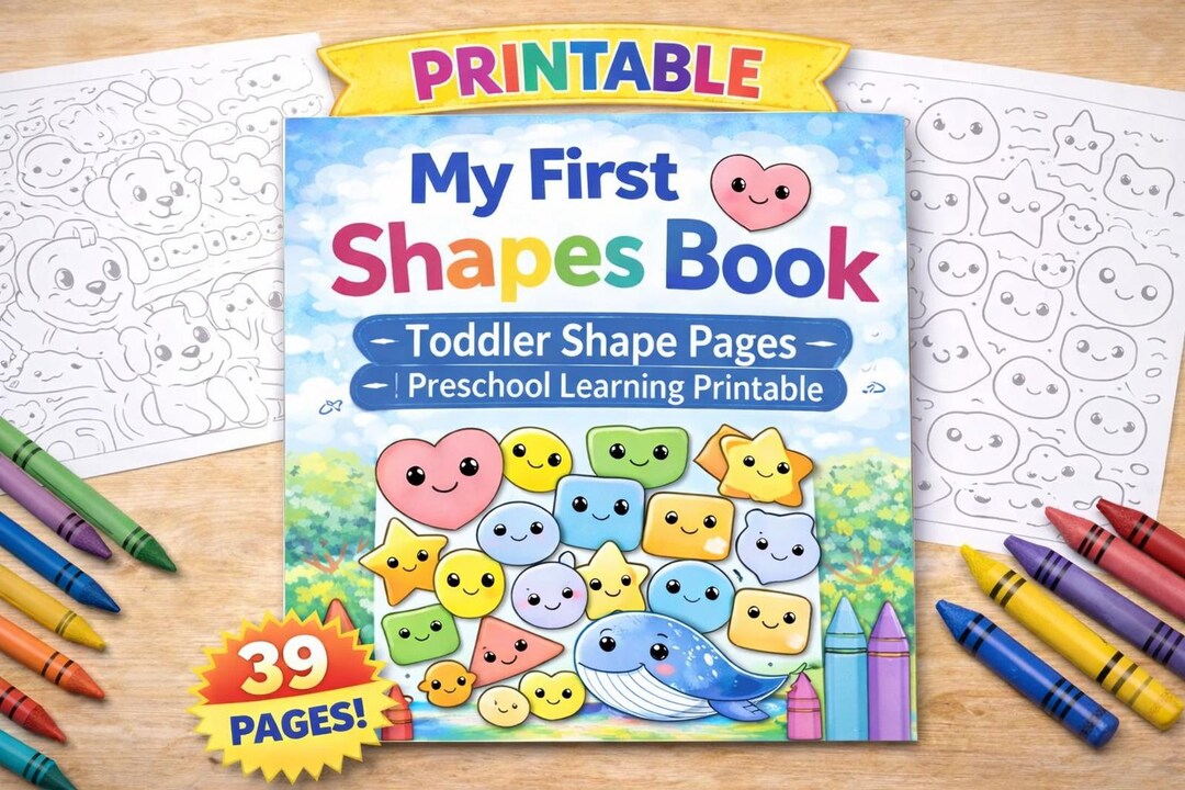 My First Shapes Book | Toddler Shape Pages | Preschool Learning ...