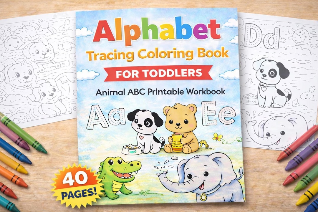 Alphabet Tracing Coloring Book for Toddlers | Animal ABC Printable ...