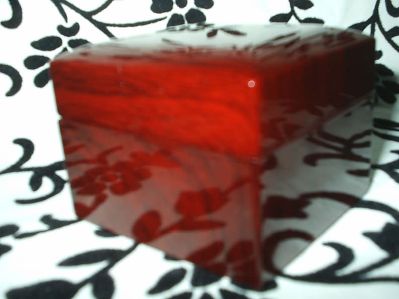 Lighted LED Glowing Ring Box Mahogany Wood Pattern & Black - Etsy