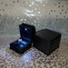 New Fancy Black Italian Leather LED Lighted Engagement Ring Box With ...