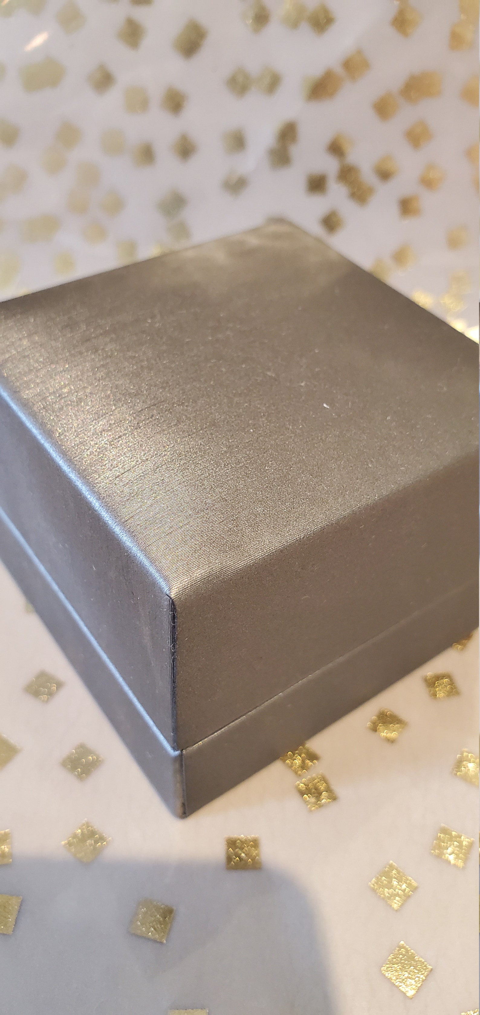 Steel Grey Leather Engagement Ring Gift Box Bridal Wedding - Etsy