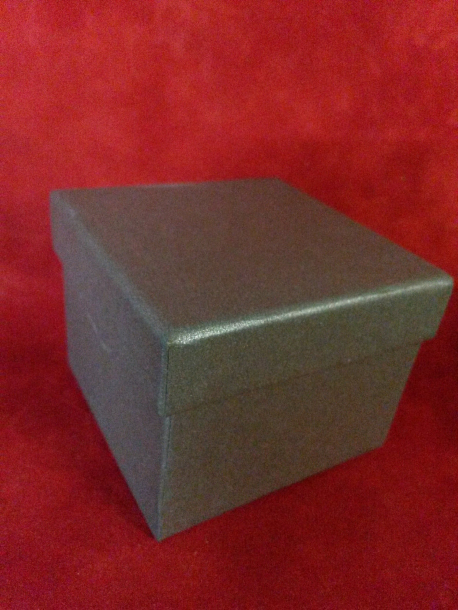 Steel Grey Leather Engagement Ring Gift Box Bridal Wedding Bands Double ...