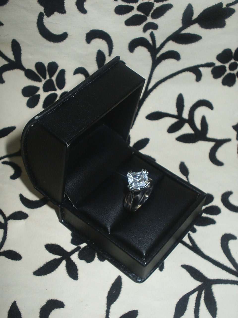 Fancy Engagement Ring Proposal Box White Satin Ribbon Jewelry - Etsy