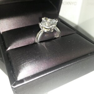 New Fancy Steel Purple Leather Engagement Ring Gift Box Bridal - Etsy