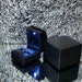 New Fancy Black Italian Leather LED Lighted Engagement Ring Box With ...