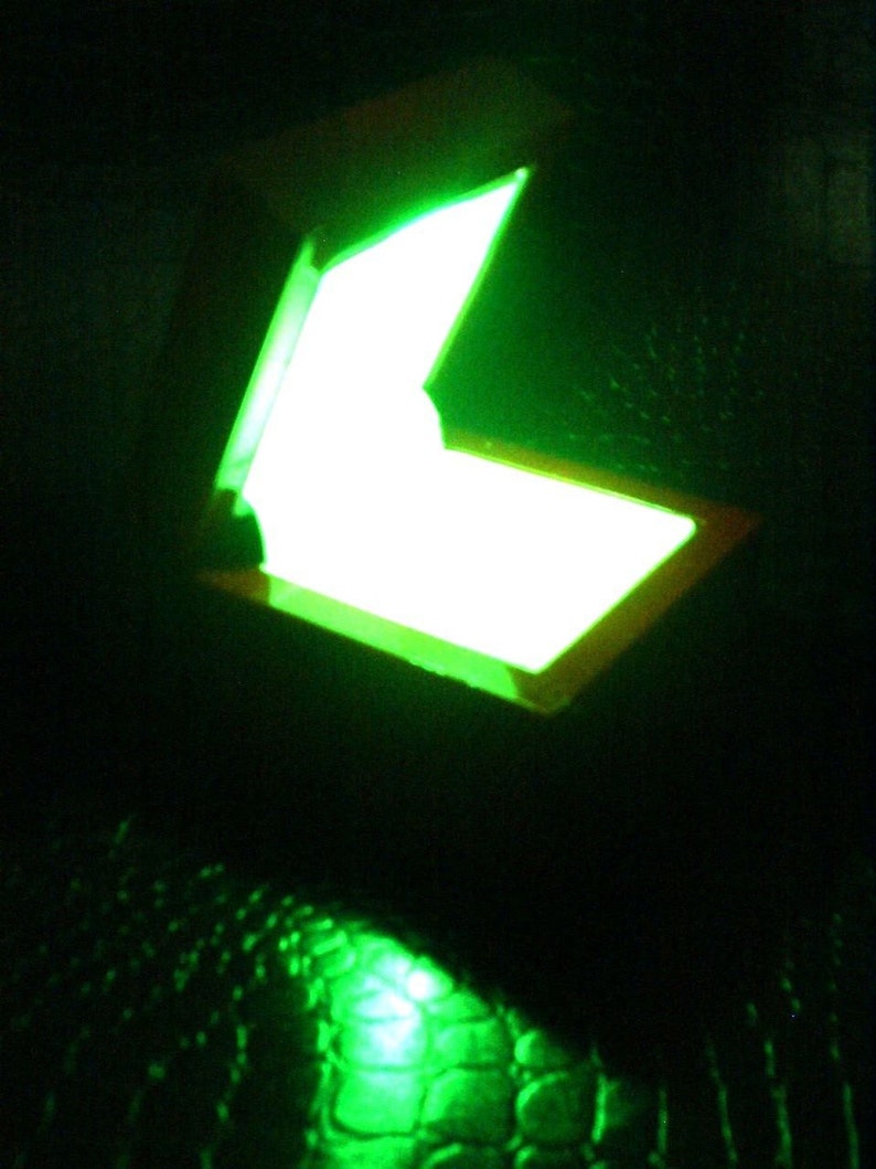 Custom Green Lantern LED ring box Fancy Mahogany Wood Grain & | Etsy