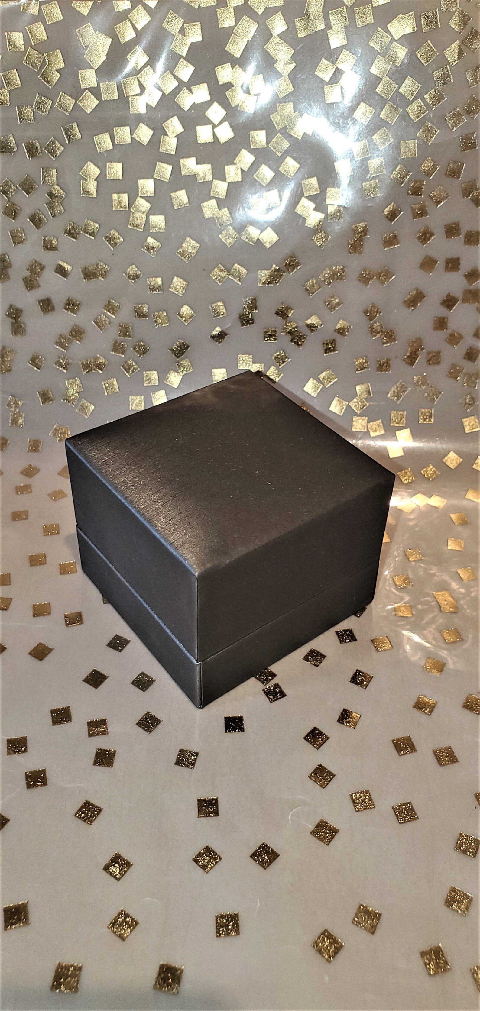 Steel Grey Leather Engagement Ring Gift Box Bridal Wedding - Etsy