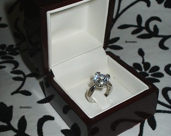 Fancy MAHOGANY / CHERRYWOOD Engagement Ring Box Keepsake | Etsy