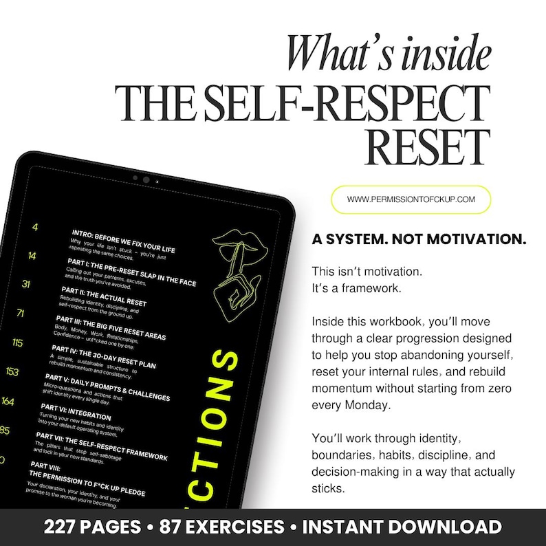 The 2026 Self-respect Reset – A No-bs Personal Growth Workbook for ...