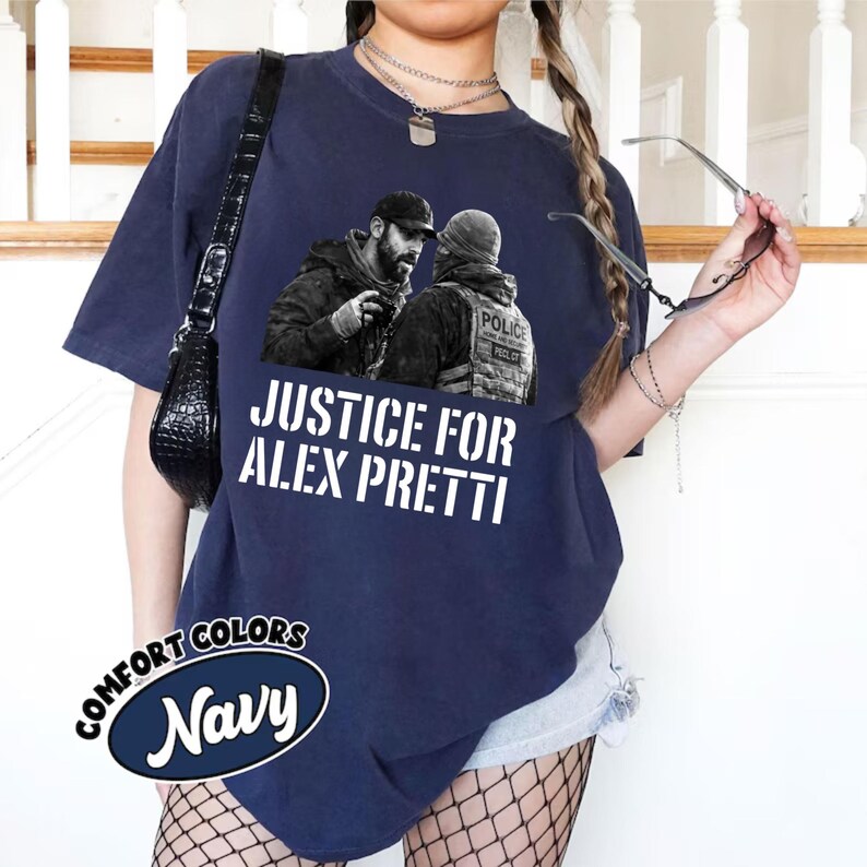 Justice for Alex Pretti Shirt, Black and White Graphic Tee, Comfort ...