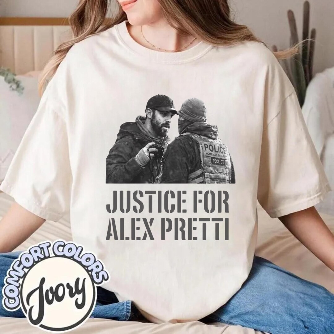 Justice for Alex Pretti Shirt, Black and White Graphic Tee, Comfort ...