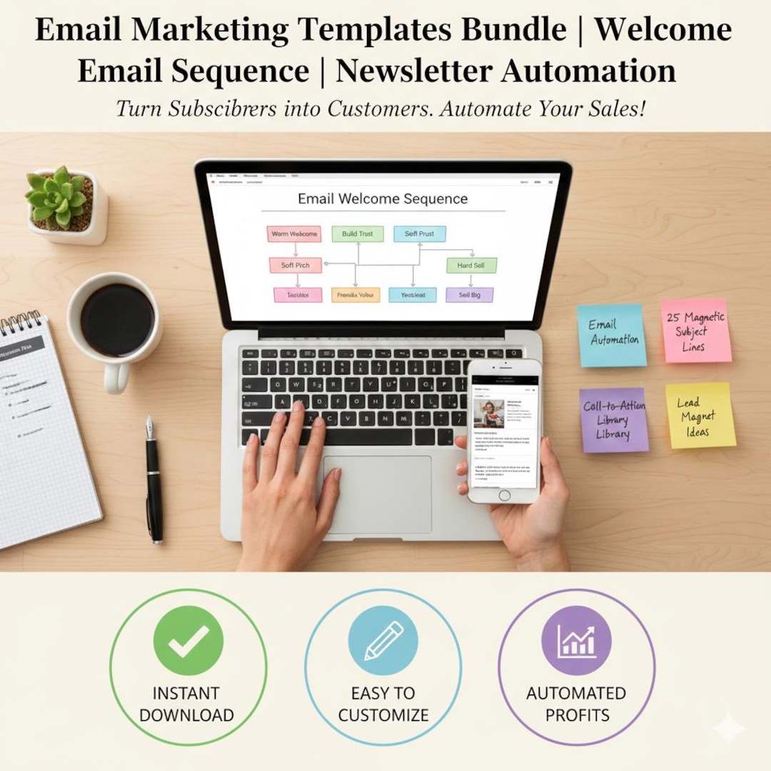 Email Marketing Templates Bundle | Welcome Email Sequence | Newsletter ...