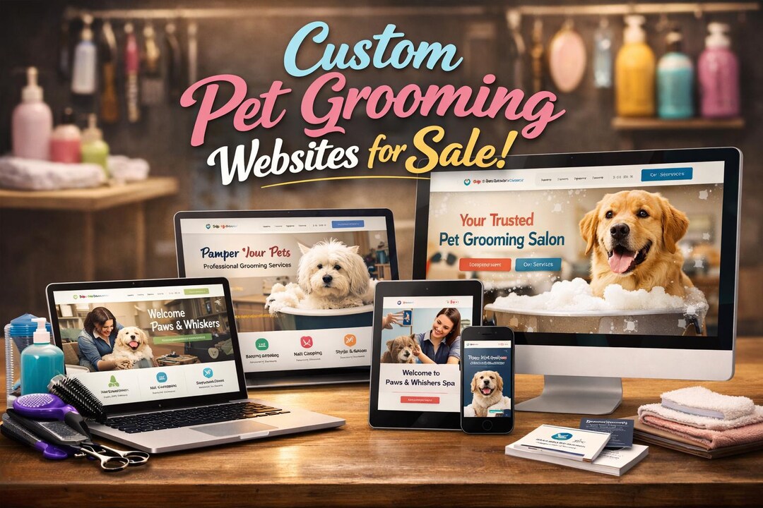 Custom Pet Grooming Website Design | Professional SEO Optimized Site - Etsy