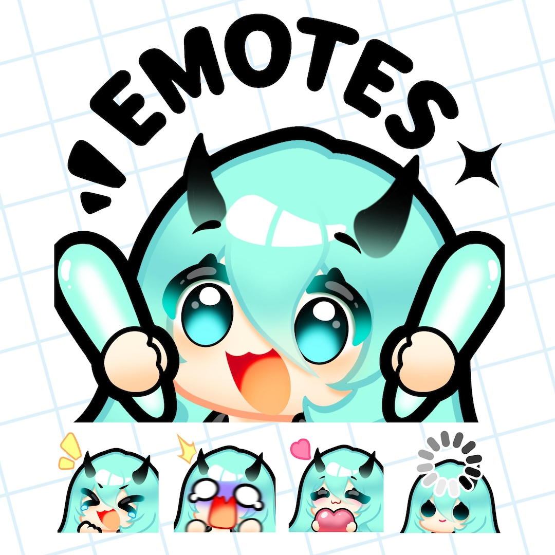 5 Custom Chibi Twitch Emotes | Streaming YCH (digital Download) - Etsy