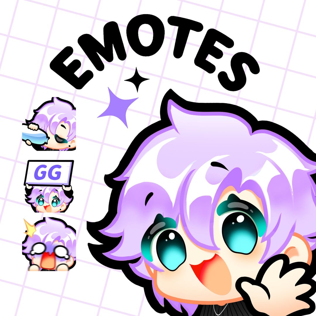 5 Custom Super Amazing Chibi Twitch Emotes | Discord Emoji | Streamer ...