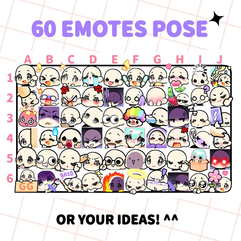 5 Custom Super Amazing Chibi Twitch Emotes | Discord Emoji | Streamer ...