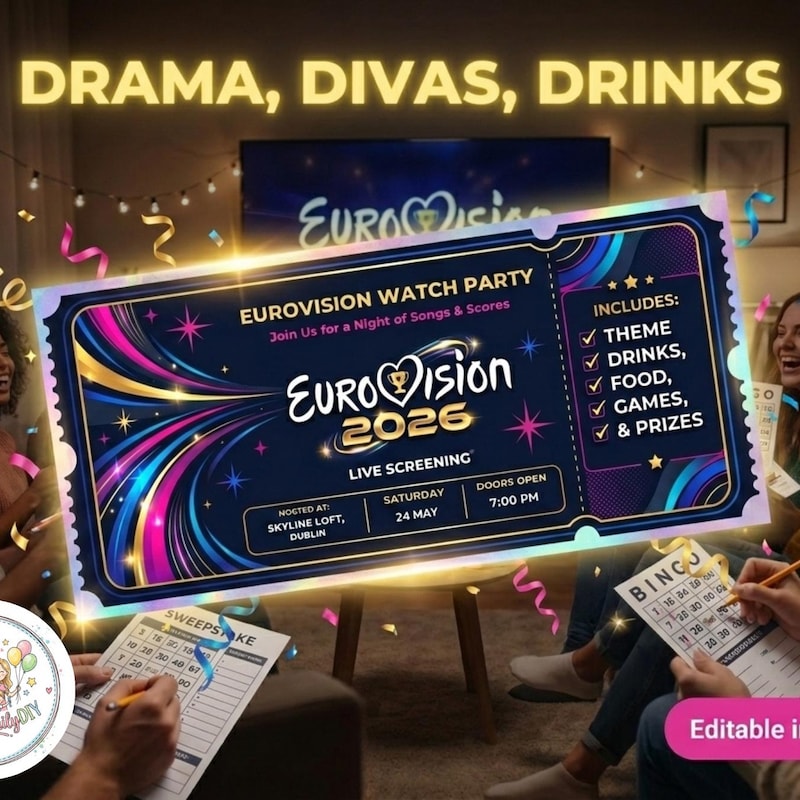 Eurovision 2026 Scorecards - Etsy