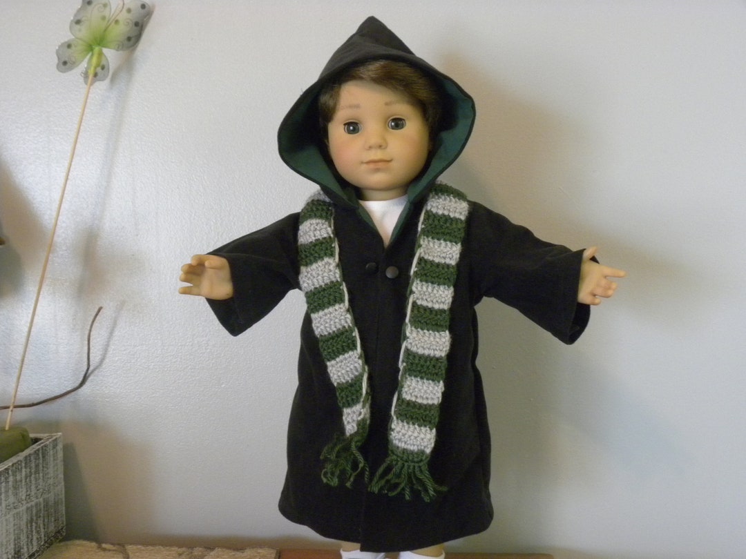 Black and Green Wizard Robe With Matching Scarf Designed to Fit 18 ...