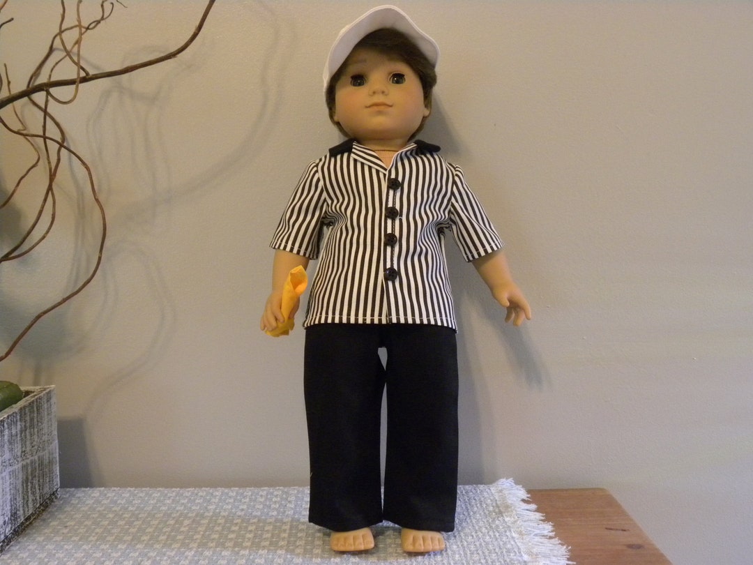 Black and White Referee Uniform Designed to Fit 18 Dolls Sports Clothes ...