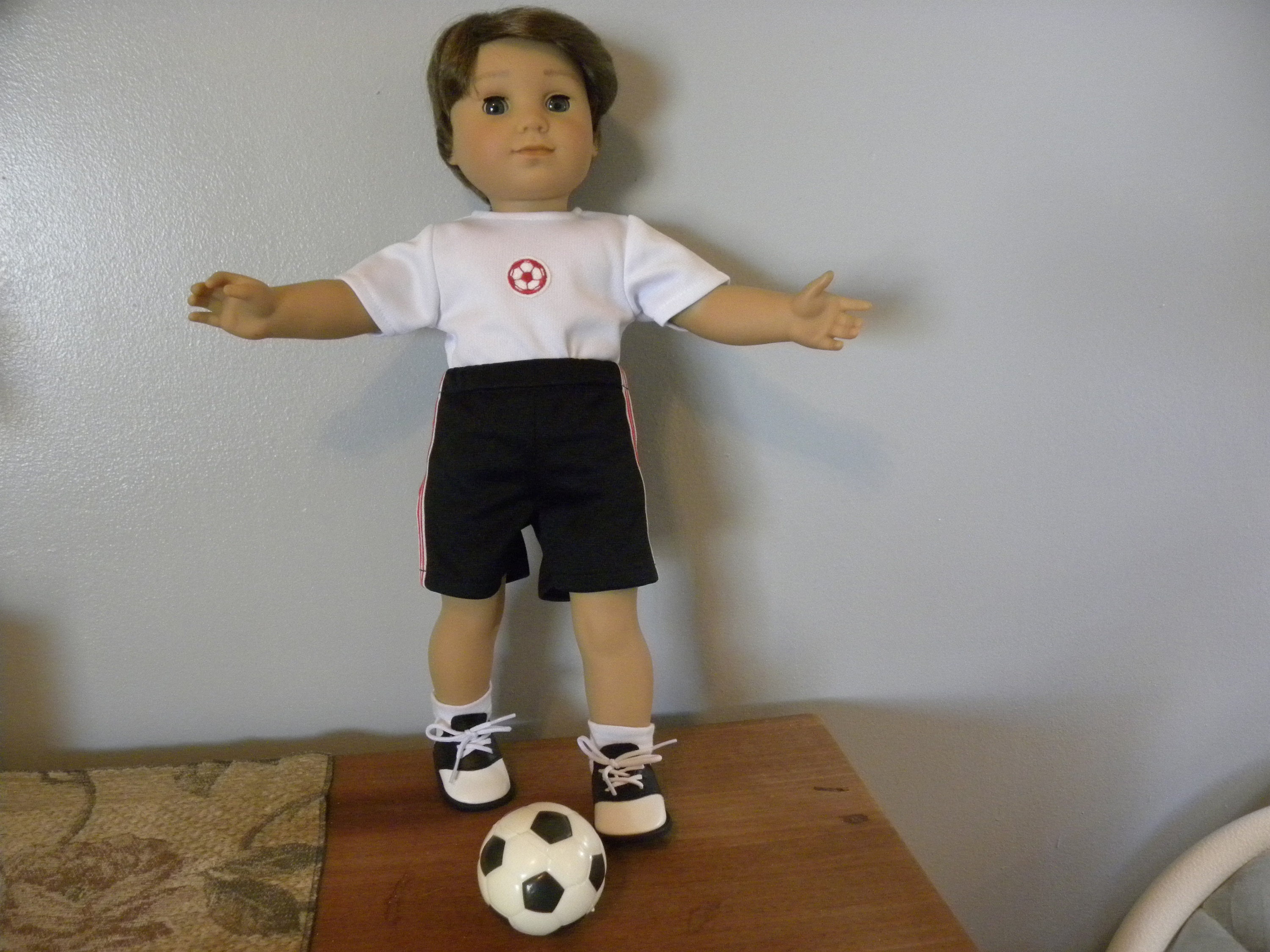 Black and White Referee Uniform designed to fit 18 dolls such as ...