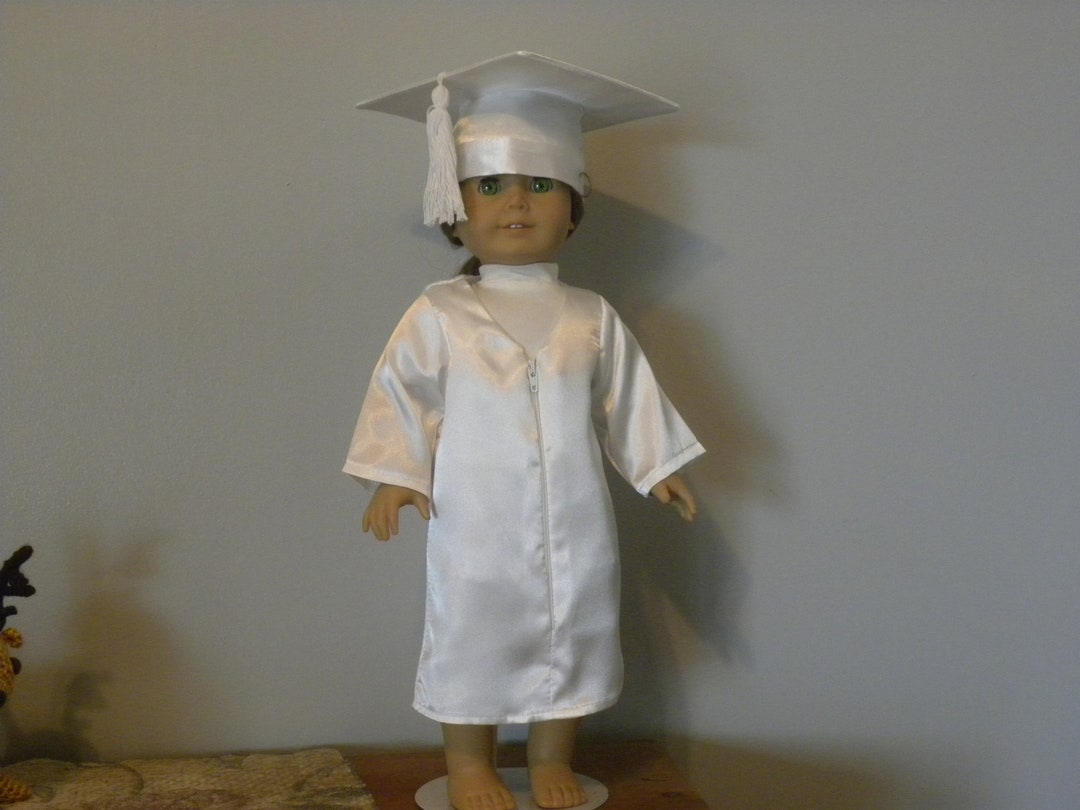 White Graduation Cap and Gown Designed to Fit 18 Dolls - Etsy