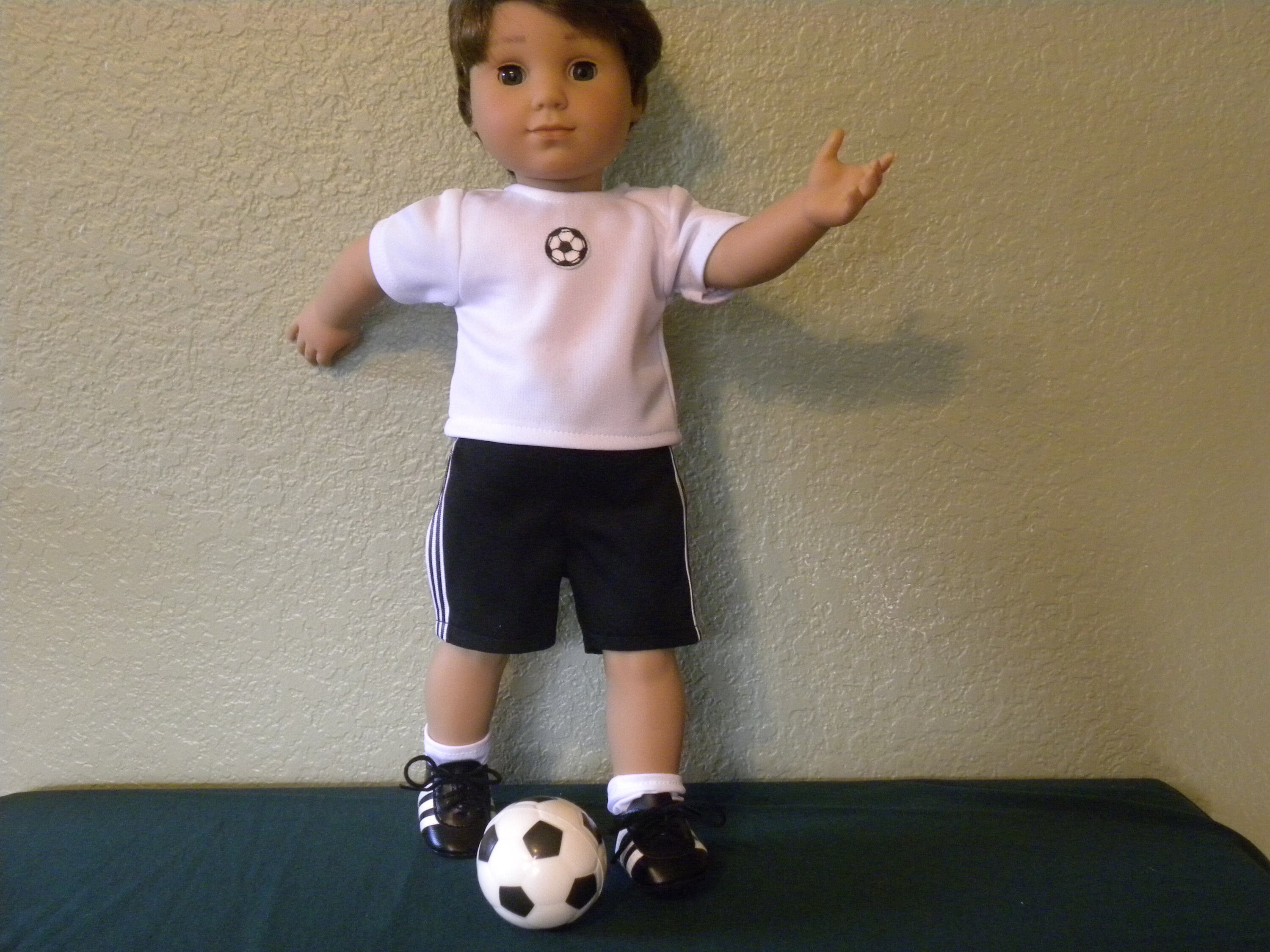 Black and White Referee Uniform designed to fit 18 dolls such as ...