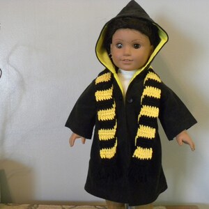 Black and Yellow Wizard Robe With Scarf Created for 18 Dolls - Etsy