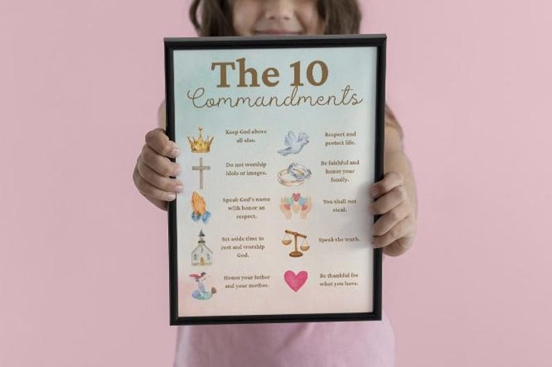 10 Commandments Poster | Child-friendly Bible Learning (digital ...