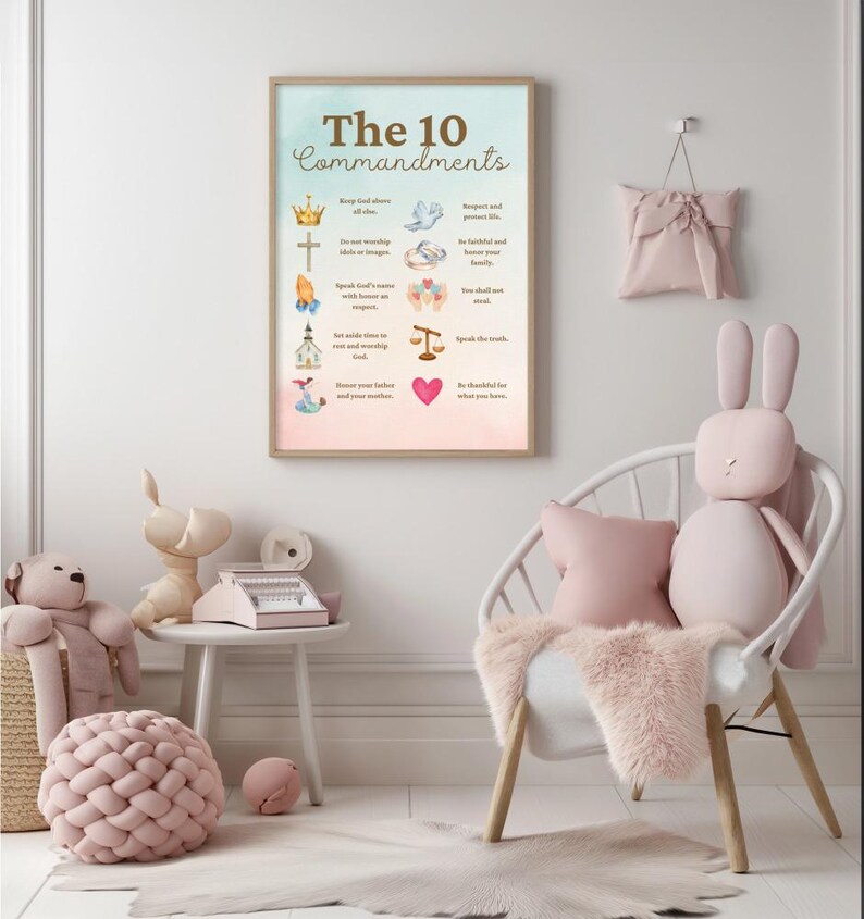 10 Commandments Poster | Child-friendly Bible Learning (digital ...