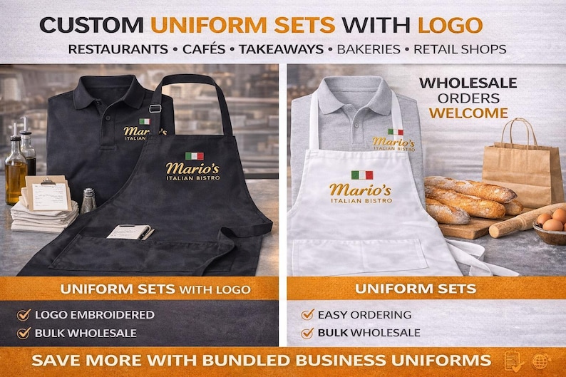 Personalised Chef Jacket With Logo – Custom Restaurant Uniform - Etsy